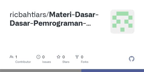 Github Ricbahtiars Materi Dasar Dasar Pemrograman Dengan Php