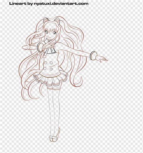 Miku Hatsune Chibi Lineart Miku Hatsune Chibi Lineart