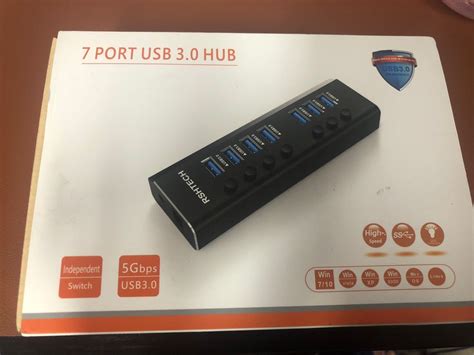RSHTECH Port USB Hub Computers Tech Parts Accessories