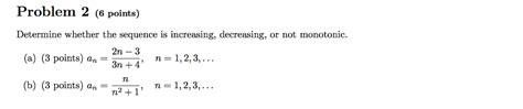 solved problem 2 6 points determine whether the sequence
