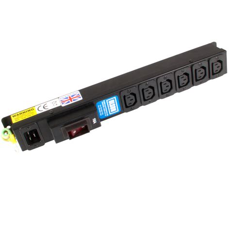 6 Way 10a Iec 60320 C13 Socket With 16a Iec 60320 C20 Inlet Circuit Breaker Pdu Olson Direct