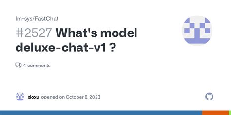 Whats Model Deluxe Chat V1 · Issue 2527 · Lm Sysfastchat · Github