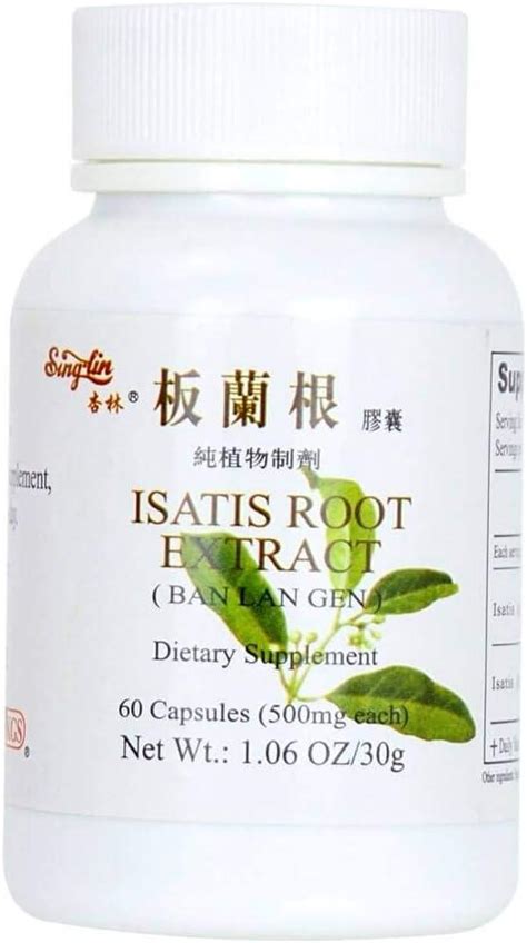 Isatis Root Extract 500mg Maximum Strength 60 Capsules Buy Now With