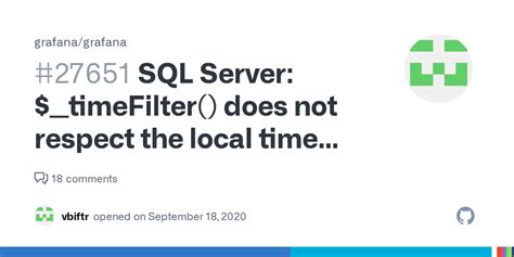 Sql Server Timefilter Does Not Respect The Local Time Zone