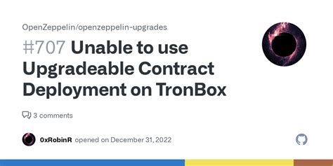 Unable To Use Upgradeable Contract Deployment On Tronbox · Issue 707