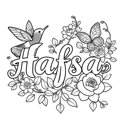 Naam Hafsa Kleurplaat ⭐ Gratis Printen Mijnkleurplaat