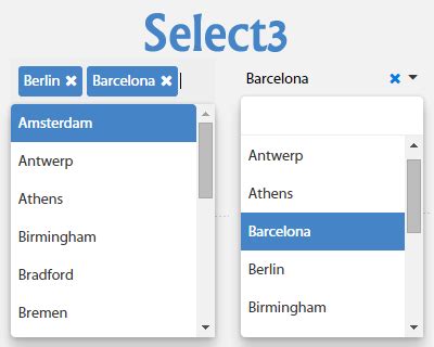 Select3 Modular And Lightweight Selection Library For JQuery JQuery