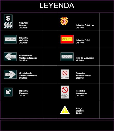 Signs Of Security DWG Block For AutoCAD Designs CAD