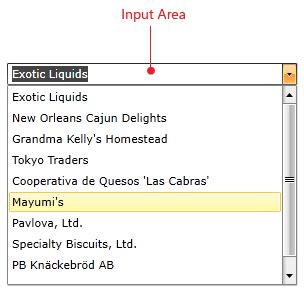 WPF ComboBox Visual Structure Telerik UI For WPF