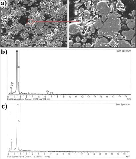 The Sem Images A Of Amcs Containing 10 Sic And Eds Results For 120 Download Scientific