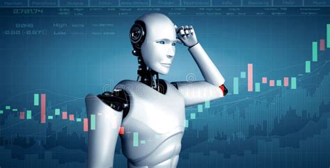 Mlp Future Financial Technology Controlled By Ai Robot Using Machine Learning Stock Illustration