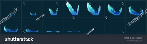 Water Splash Vfx Animation Sprite Sheet Stock Vector Royalty Free 2234622215 Shutterstock