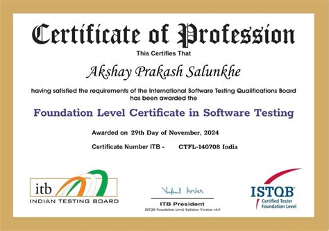 Akshay Salunkhe On Linkedin Istqb Softwaretesting Certification
