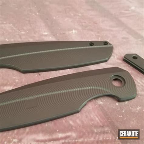 Knife Scales Cerakoted Using Smoke Cerakote