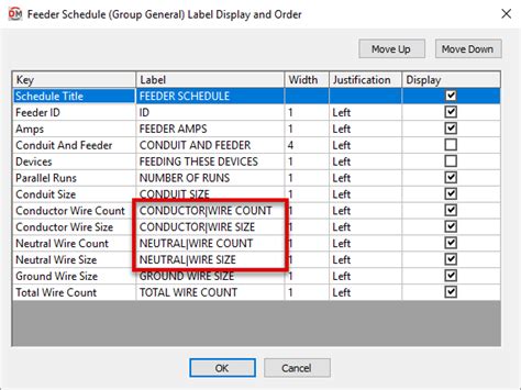 Column Subheadings In Schedules Design Master Software Docs