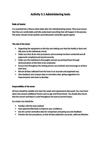 Btec Sport Level 3 2016 Specification Unit 5 All Learning Aims And Resources Teaching Resources