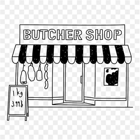 Butcher Shop Front Png Doodle Premium Png Rawpixel