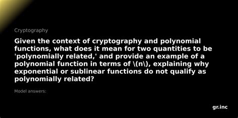 Given The Context Of Cryptography And Polynomial … General Reasoning