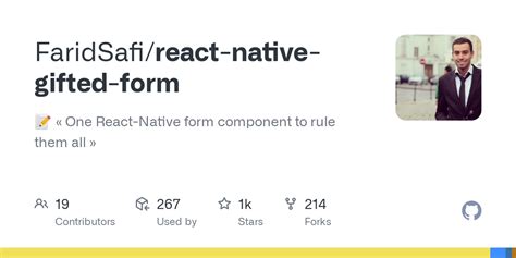 GitHub FaridSafi React Native Gifted Form One React Native Form Component To Rule Them All