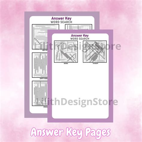 Boob Vagina Penis Femdom Word Search Puzzle Games Adult Word Search Date Night Puzzles