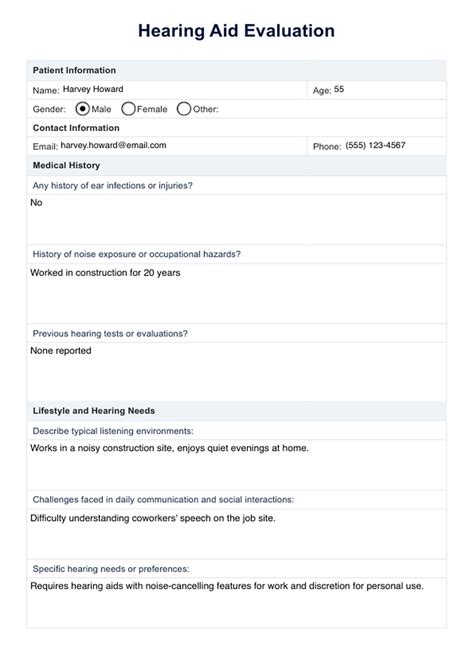 Hearing Aid Evaluation And Example Free Pdf Download