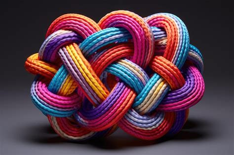 An Infinity Sign Made From Intertwined Colorful Ropes Premium Ai Generated Image