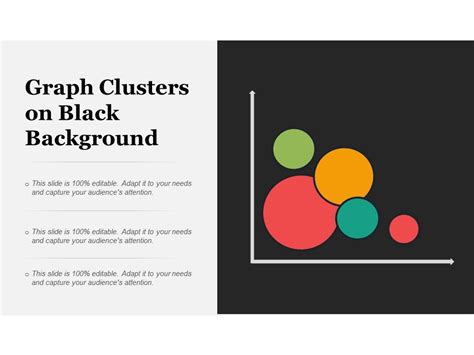 Graph Clusters On Black Background Ppt PowerPoint Presentation Ideas Slide Portrait