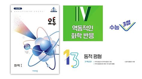 [2024년 오투 화학1] 13 동적 평형 3점 youtube