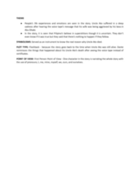 Solution Voice Tape By Ariel S Tabag Analysis Notes Studypool