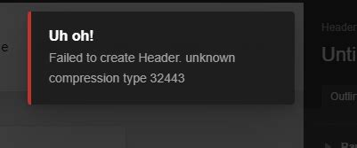 Themco Failed To Create Header Unknow Compression Type Support Themeco Forum