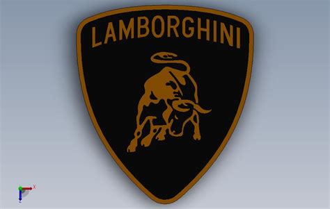 兰博基尼标志solidworks 2018模型图纸免费下载 懒石网