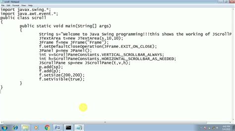 Java Jscrollpane Example And Theory Youtube