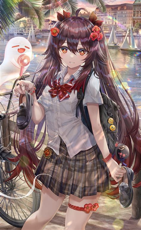 Schoolgirl Hu Tao By Torinoaqua Rhutaomains
