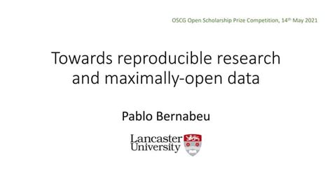 Towards Reproducibility And Maximally Open Data Pdf