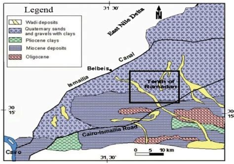 Modified Surface Geological Map Of The Area And Its Surroundings 12