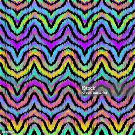 기하학적 추상 그런지 빈티지 패턴 이카트 쉐브론 패턴 원활한 벡터 이미지입니다 3차원 형태에 대한 스톡 벡터 아트 및 기타 이미지 3차원 형태 가능성 갈매기표 수장