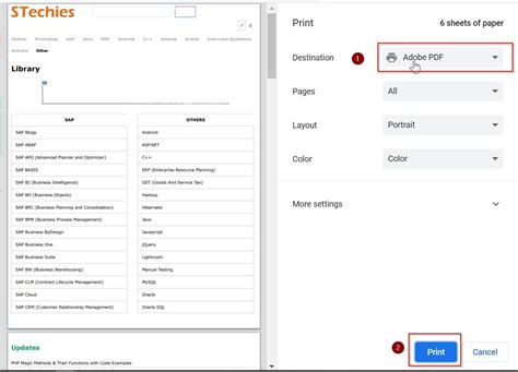 how to convert or save webpage as a pdf