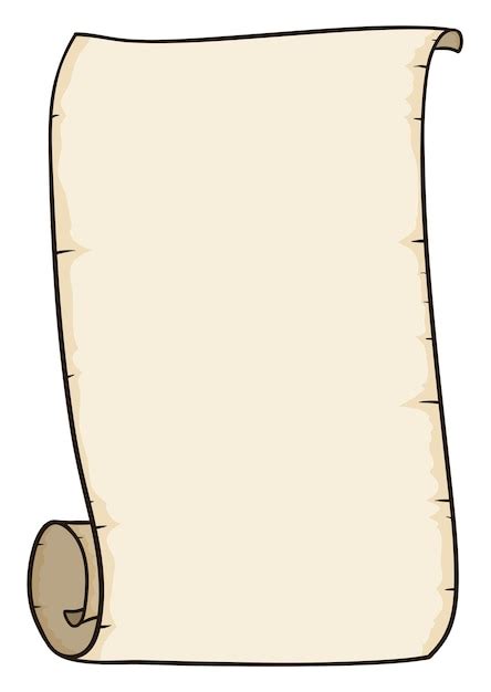 Premium Vector Unrolled Scroll With Torn Borders And Empty Template Space In Vertical Design