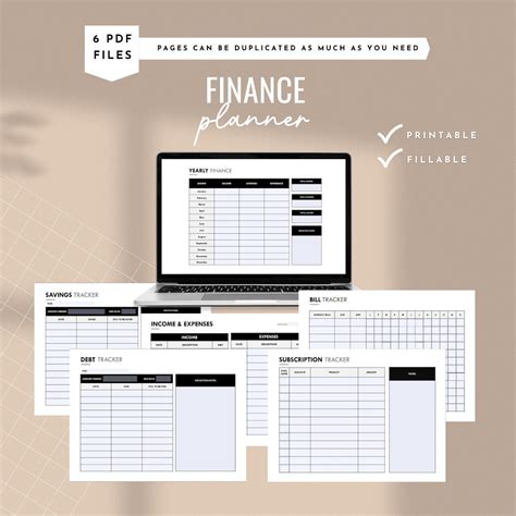 Editable Budget Planner • Printable And Fillable Digital Financial
