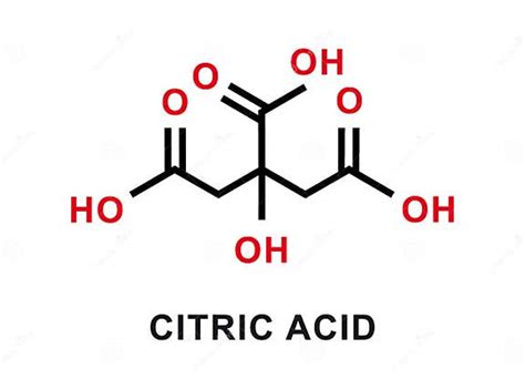 Fórmula Química Do ácido Cítrico Estrutura Molecular Química Do ácido