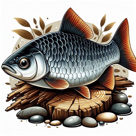 Roach Fish Vector Cartoon Illustration Premium Ai Generated Vector