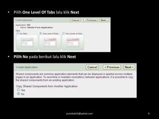 Membuat Tabular Form Oracle Application Express PPT