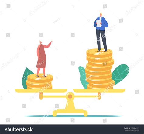 Gender Inequality Sex Discrimination Concept Businessman Stock Vector