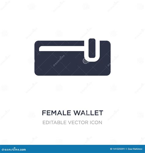 Female Wallet Icon On White Background Simple Element Illustration From Fashion Concept Stock