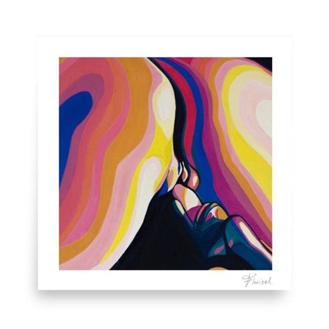 Colorful Print Abstract Erotic Psychedelic Original Fine Art Bedroom Decor Intimate