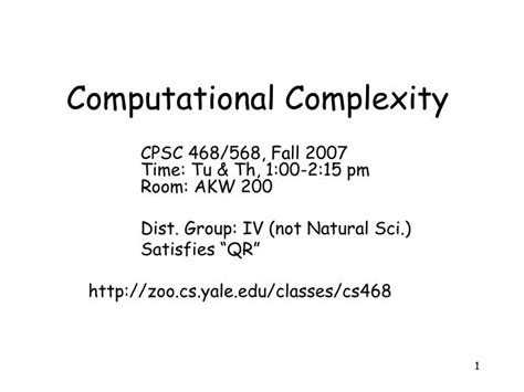 Ppt Computational Complexity Powerpoint Presentation Free Download Id5539240