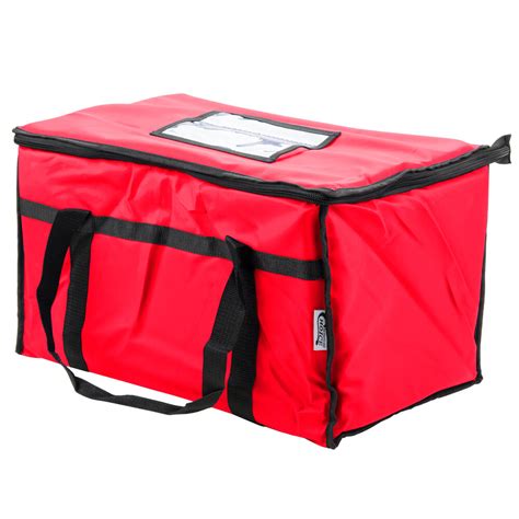 Insulated Food Delivery Bag Red Nylon Webstaurantstore