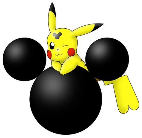 Mmhm Pikachu On Mickey Mouses Head Silhouette By Wanda92 On Deviantart