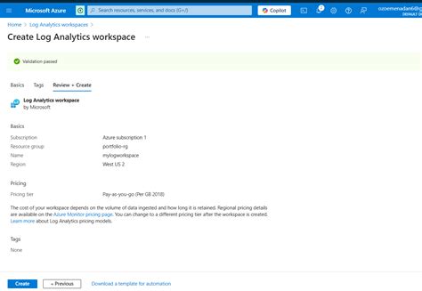 Creating And Configuring A Log Analytics Workspace On Azure