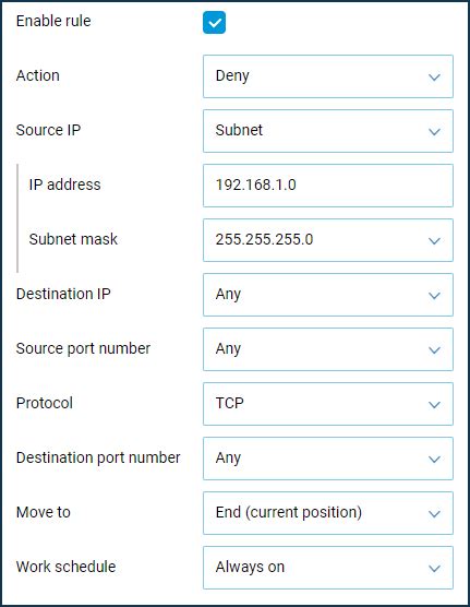 Firewall Rule Examples Keenetic
